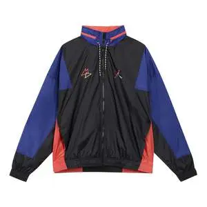 JORDAN Sport Dna Embroidered Logo Colorblock Woven Jacket - Blue