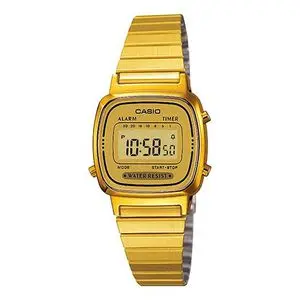 Casio Classic Digital Watch With -tone Stainless Steel Band - Gold
