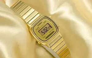Casio Classic Digital Watch With -tone Stainless Steel Band - Gold
