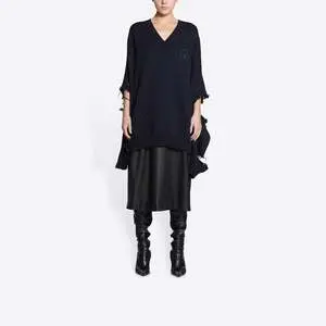 Balenciaga Destroyed V-neck Knit Sweater
