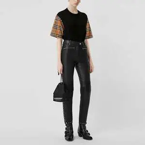 Burberry Vintage Check Short Sleeve T-shirt - Black