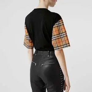 Burberry Vintage Check Short Sleeve T-shirt - Black
