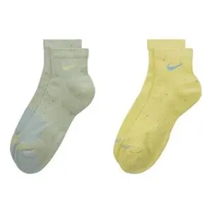 Nike Everyday Plus Cushioned Training Ankle Socks 'green Yellow