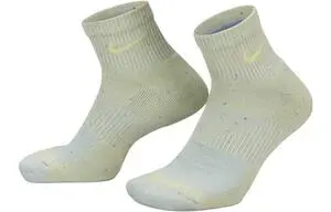 Nike Everyday Plus Cushioned Training Ankle Socks 'green Yellow