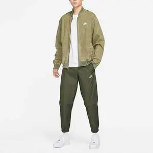 Nike Solid Color Straight Bundle Feet Long Pants/trousers Sports Pants/trousers/joggers Olive