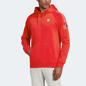 Adidas Originals 3dtf 3 Stripe Hooded Sweatshirt - Pinkred