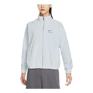Nike Logo Corduroy Stand Collar Jacket - Grey