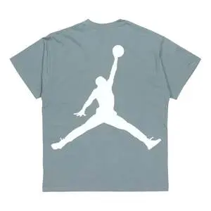 JORDAN Large Logo Sports Round Neck Short Sleeve - Green