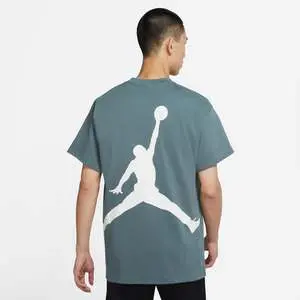 JORDAN Large Logo Sports Round Neck Short Sleeve - Green