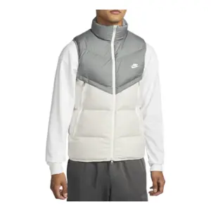 Nike Down Vest With Stand Collar - Grey/multi-color