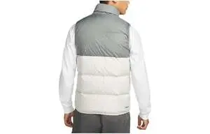 Nike Down Vest With Stand Collar - Grey/multi-color