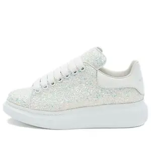 Alexander McQueen Alexander McQueen Oversized Glitter Sneaker Silver
