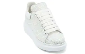 Alexander McQueen Oversized Glitter Sneaker - Silver