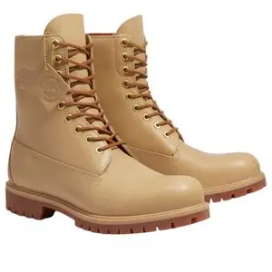 Timberland Premium Inch Waterproof Lace Up Boots - Light Beige