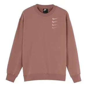 Nike Swoosh Sportswear French Terry Crewneck Sweatshirt - Light Brown