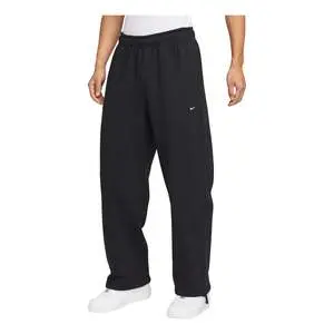Nike Solo Swoosh Fleece Straight-leg Trousers - Black
