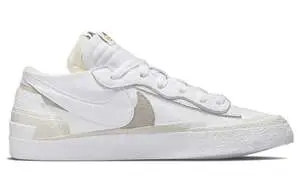 Nike X Sacai Blazer Low "white Patent" Sneakers - White/sail