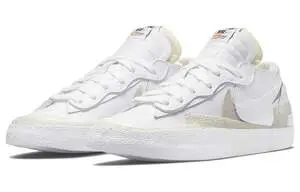 Nike X Sacai Blazer Low "white Patent" Sneakers - White/sail