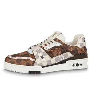 LOUIS VUITTON Louis Vuitton LV Trainer Sneakers Brown/white/grey