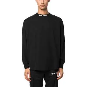 Palm Angels Long Sleeve Mock Neck T-shirt