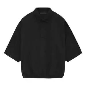 Fear Of God Ss24 3/4 Sleeve Polo Shirt - Black