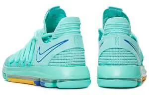 Nike Kd 10 City Edition 2 High-top Athletic Sneakers - Green/blue