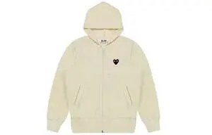 Play Comme Des Garcon Play Comme Des Garcons Zip Hoodie - Beige
