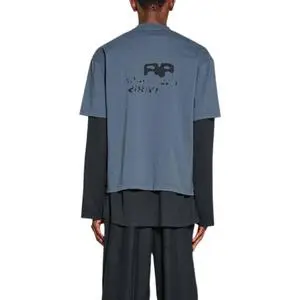 Balenciaga Hand-drawn Bb Icon T-shirt Medium Fit 'blue Black