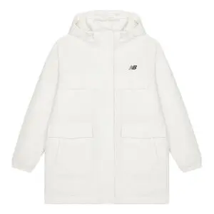 NEW BALANCE Hooded Down Jacket - White