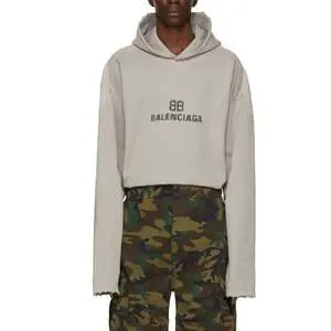 Balenciaga Bb Pixel Print Hoodie