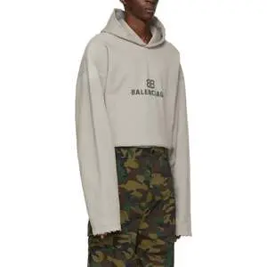 Balenciaga Bb Pixel Print Hoodie