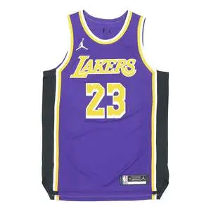 JORDAN Nba Basketball Game Jersey Au Player Edition Los Angeles Lakers Lebron James No. 23 - Purple