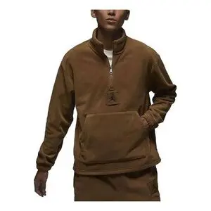 JORDAN Air Essentials Winterized Fleece Half-zip - Brown