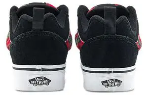 VANS Knu Skool Sneakers With Plaid Detailing - Black/red