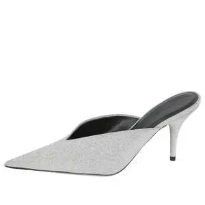Balenciaga Glitter Knife Slingback - Silver/black