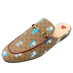 Gucci X Doraemon Princetown Slippers - Tan