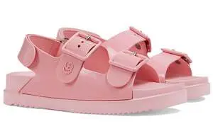 Gucci Rubber Slingback Sandals With Buckle Detail