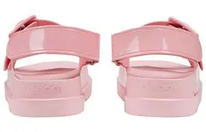 Gucci Rubber Slingback Sandals With Buckle Detail