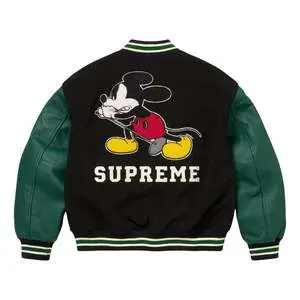 Supreme X Number Ine Mickey Varsity Jacket