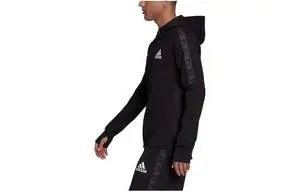 Adidas Logo Full-zip Hoodie With Stripe Detailing