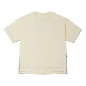 CONVERSE Contrast Stitch Slit Logo T-shirt - Beige/white