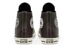 CONVERSE Chuck Taylor All Star Tumbled Leather High Top Sneakers - Brown/white