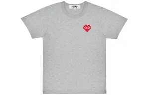 Play Comme Des Garcon Basic Invaders T-shirt Red Emblem - Grey