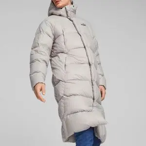 PUMA Lightweight Hooded Down Coat - Grey