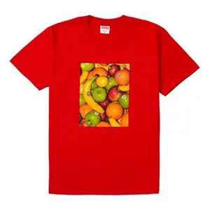 Supreme Ss19 Fruit Tee Printing Short Sleeve - Red