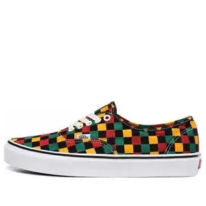 VANS Authentic Washed Multi Checker - Red/yellow/blue