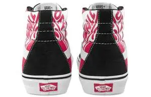 VANS Sk8-hi High Top "off The Wall" Sneakers - Black/red