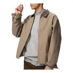 Uniqlo Zip-up Short Blouson Jacket - Brown
