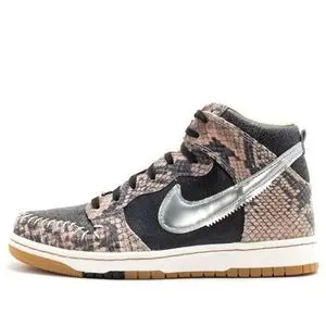 Nike Dunk Cmft Prm Qs "snake Skin" High Top Sneakers - Black/metallic Silver-sail