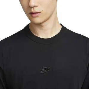 Nike Premium Essentials Solid Color Long Sleeve Pullover - Black